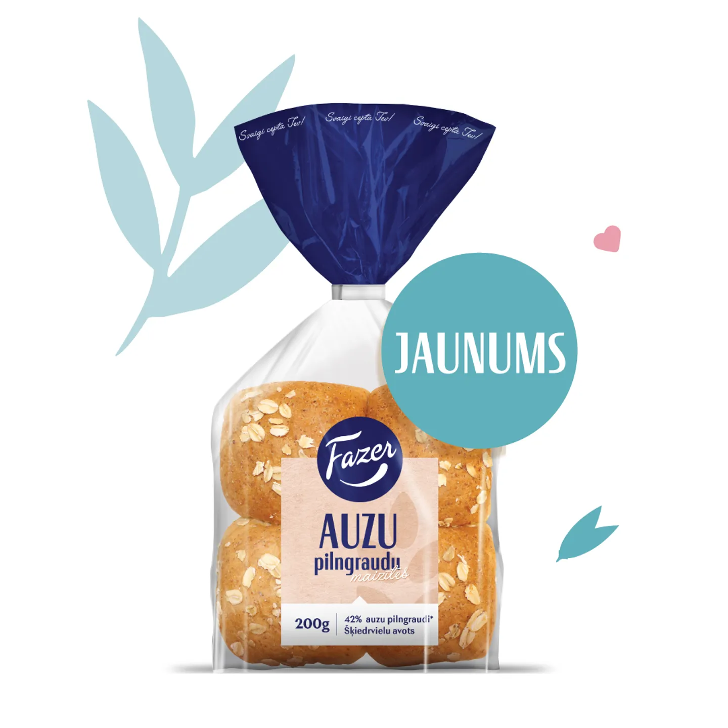 Jaunums - Svaigi cepta Tev! Auzu pilngraudu maizīte